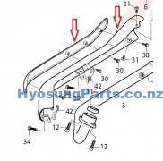 Hyosung Classic Exhaust Cover Front GV650 ST7 – Hyosung Parts NZ