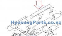 Hyosung Exhaust Cover Rear Muffler GV650 ST7 – Hyosung Parts NZ